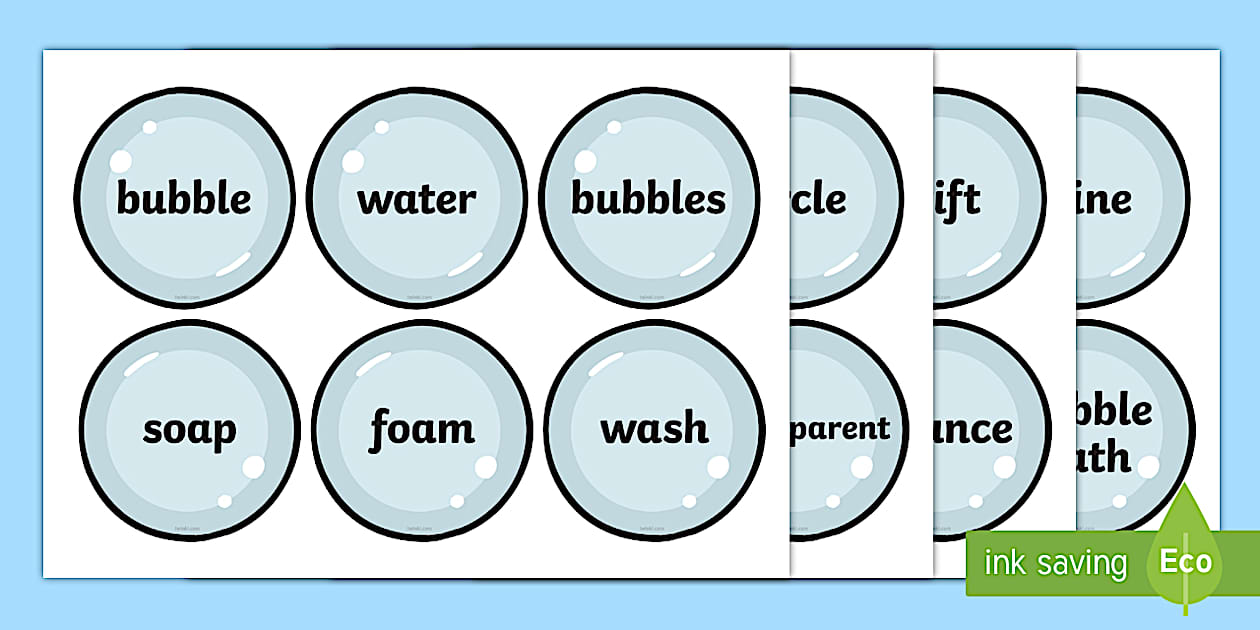👉 Water Area Words on Bubbles (teacher made) - Twinkl