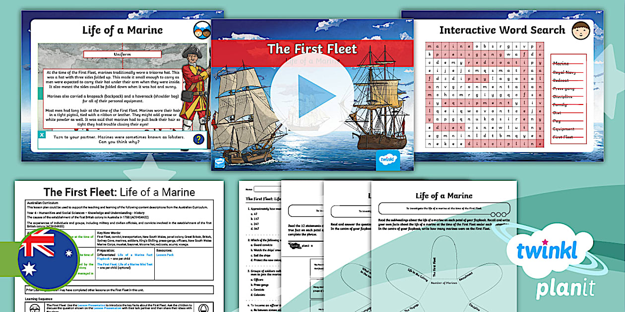 Year 4 HASS History The First Fleet Lesson 6 - Twinkl
