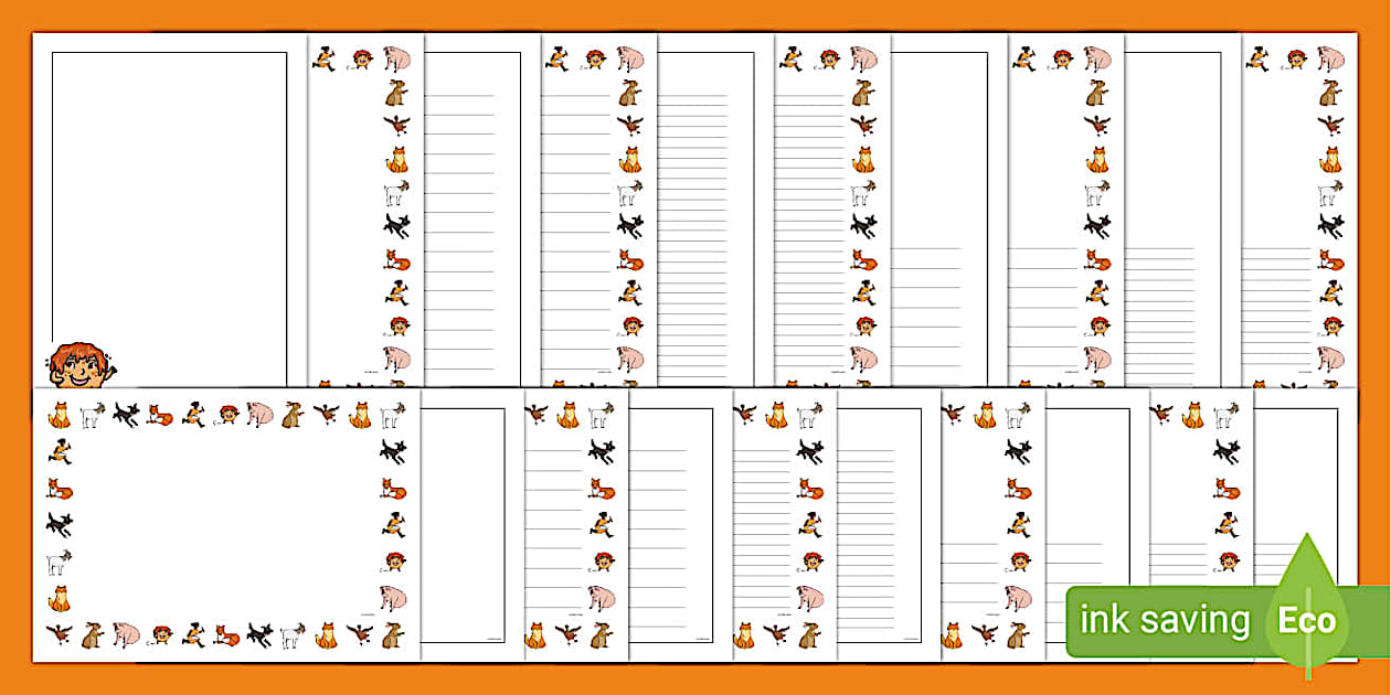 The Runaway Pancake Story Page Border Pack (teacher made)