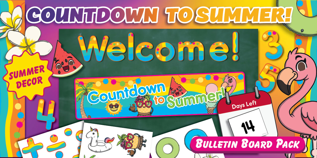 Countdown to Summer! Bulletin Board Pack (teacher made)