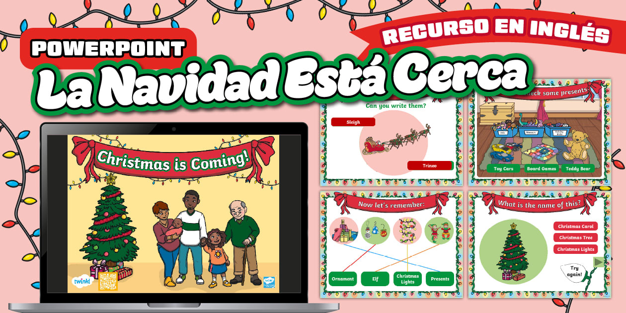 PowerPoint | Navidad | Vocabulario | Regalos | 1° Básico