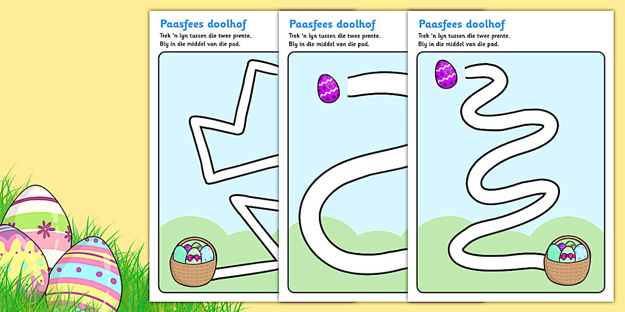 Afrikaans Paasfees Potloodbeheer Aktiwiteit - Twinkl