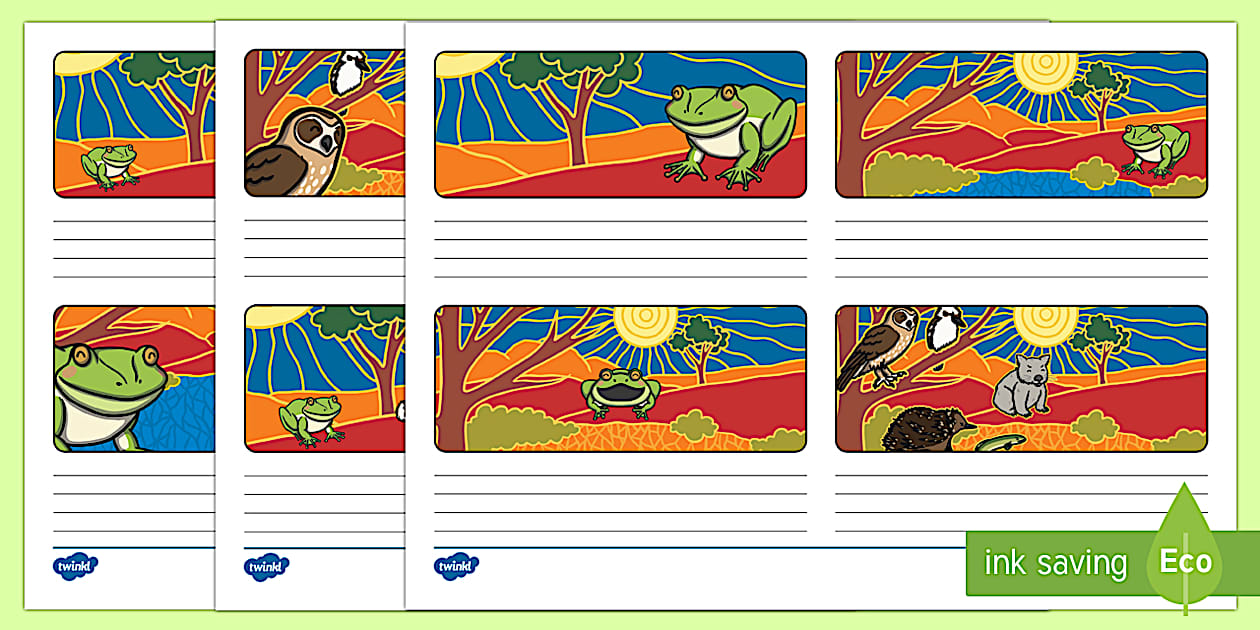 Tiddalick the Frog Storyboard Template - Twinkl