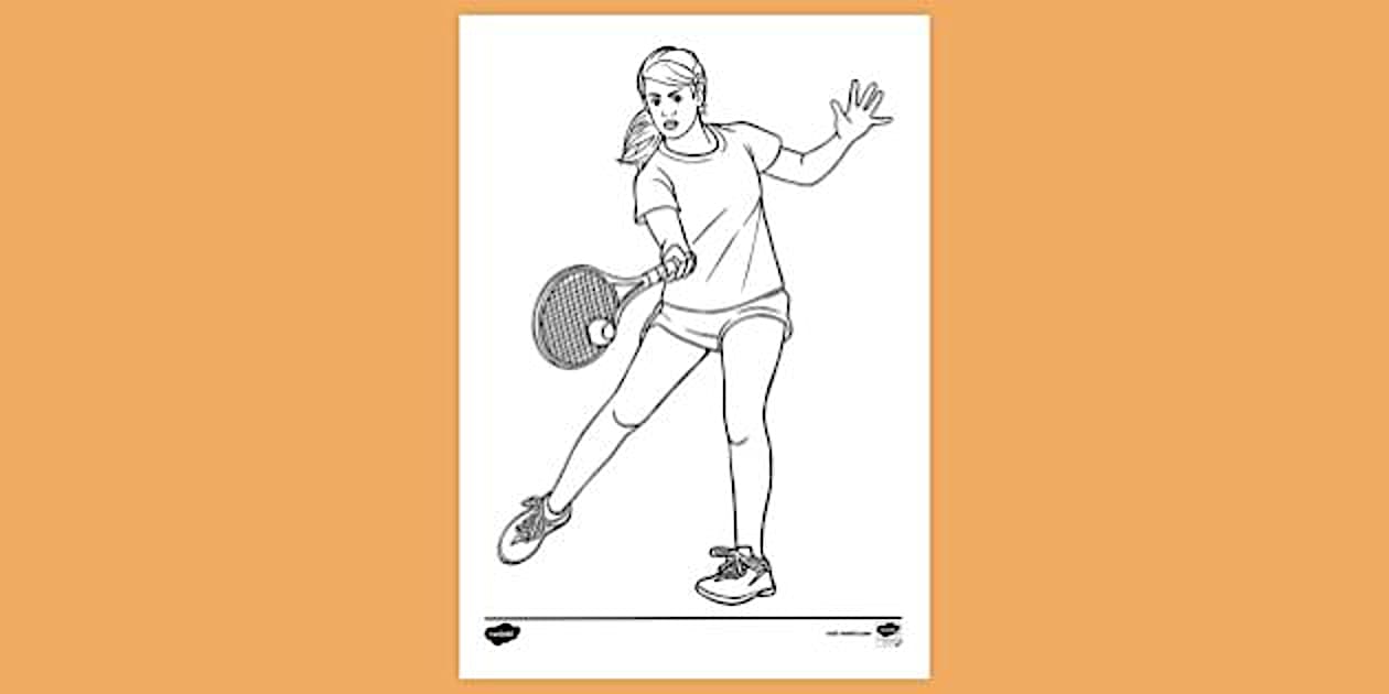 Hitting a Ball Colouring Sheet - Sports Colouring for Kids