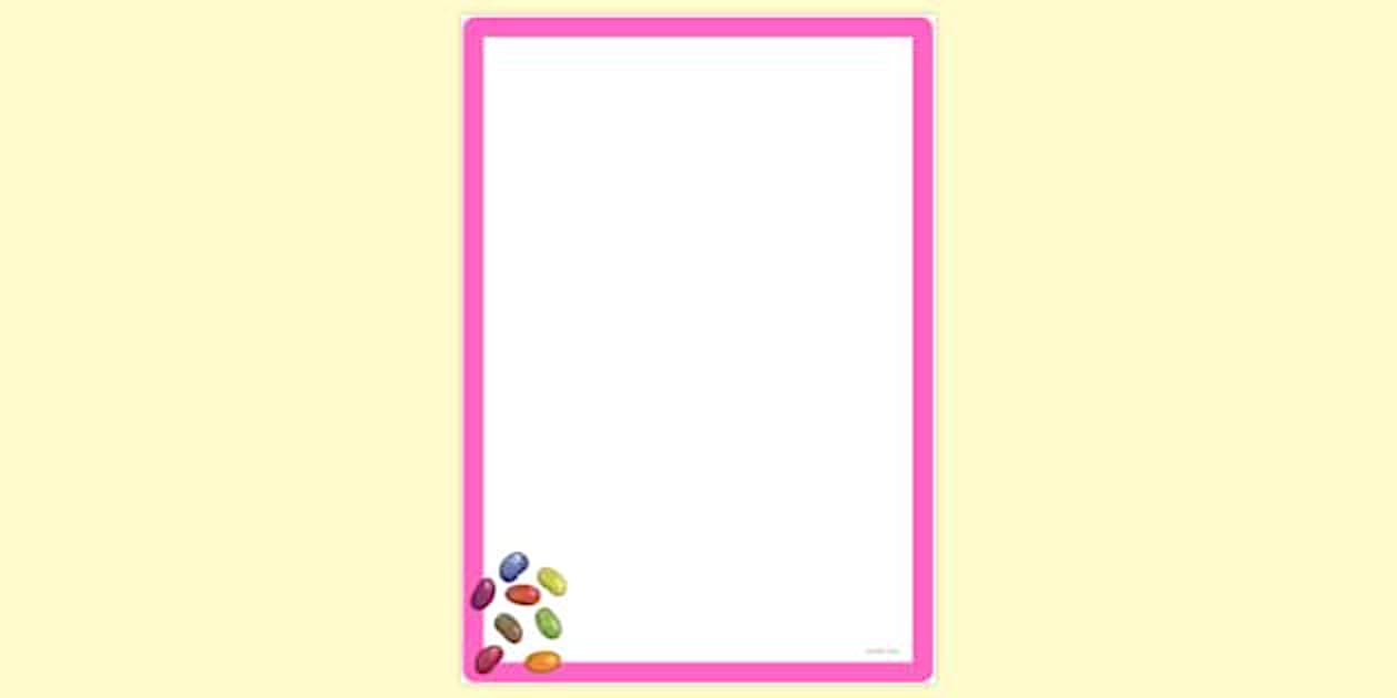 Simple Jelly Beans Sweets Page Border | Page Borders