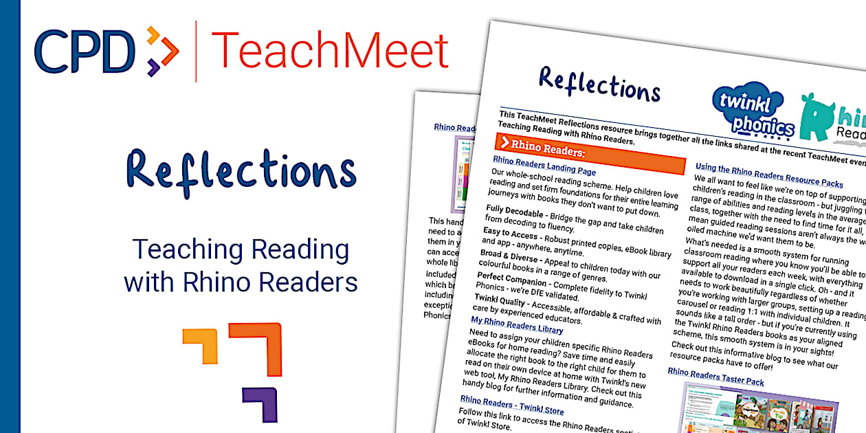 TeachMeet Reflections - Teaching Reading with Rhino Readers