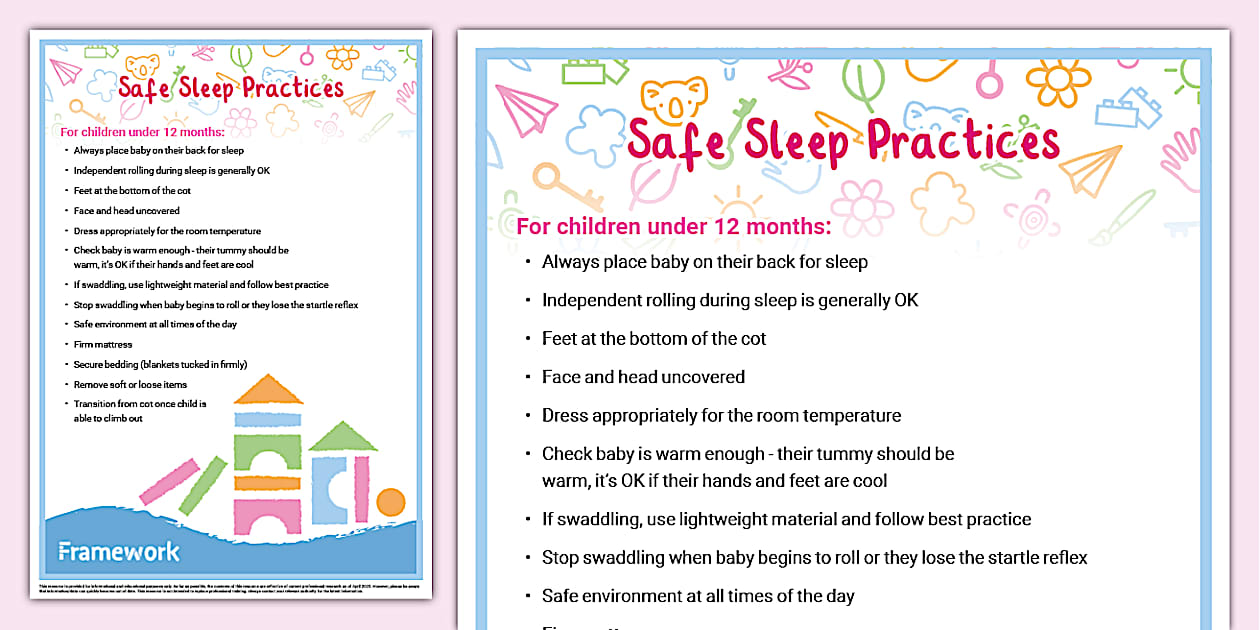 Safe Sleep Practices (teacher made) - Twinkl