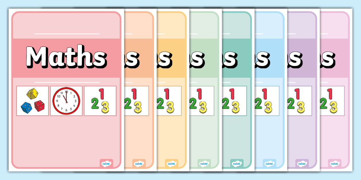 A4 Maths Divider Covers (teacher made) - Twinkl