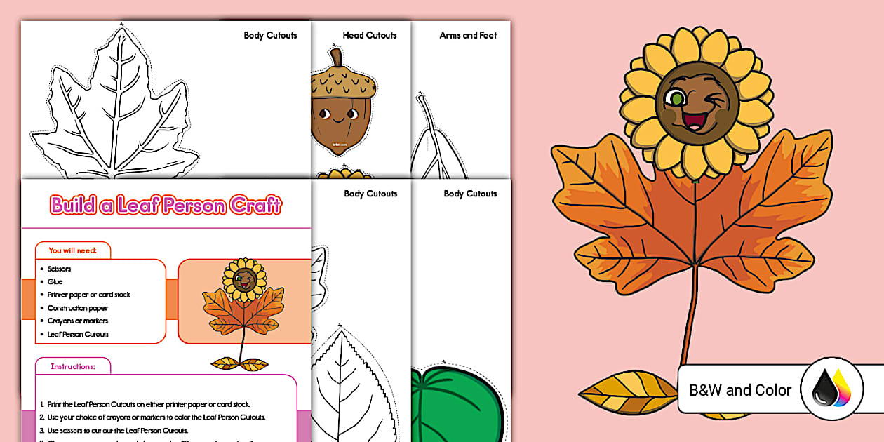 Build a Leaf Person Craft (teacher made) - Twinkl