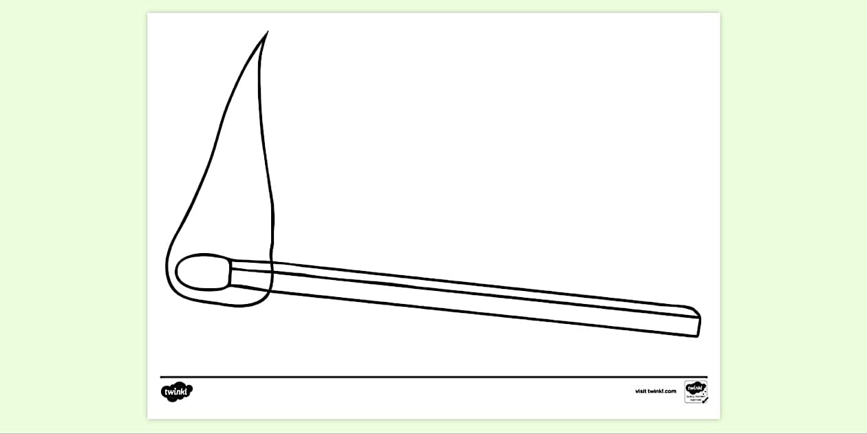 Lit Match Colouring Sheet | Colouring Sheets