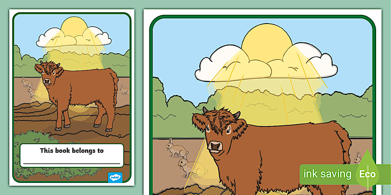 Ox-Themed Book Cover for Kids - Teacher-Made Download