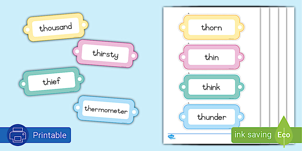 Words with th- and -th Alphabetical Order Threading Game