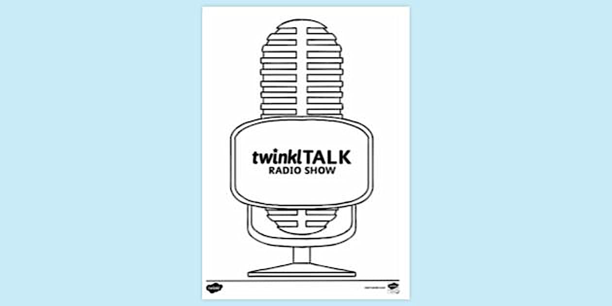 Twinkl Radio Station Logo Colouring Sheet | Colouring Sheets