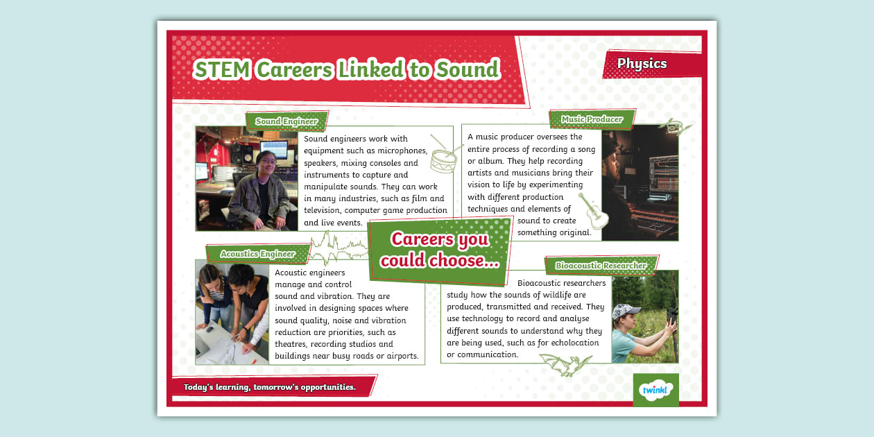 Sound STEM Careers Poster - Twinkl - KS2 (teacher made)