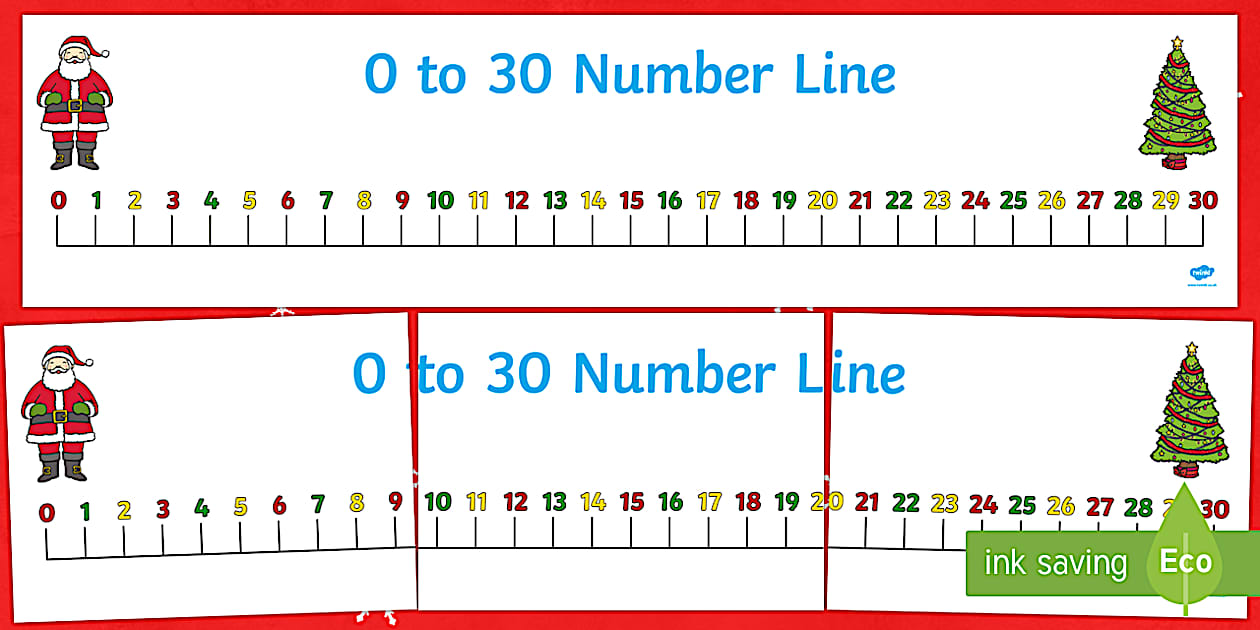 Christmas Number Line Banner (0-30)