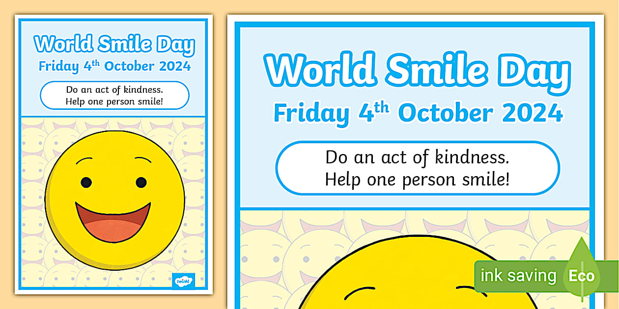 World Smile Day Poster (teacher made) - Twinkl