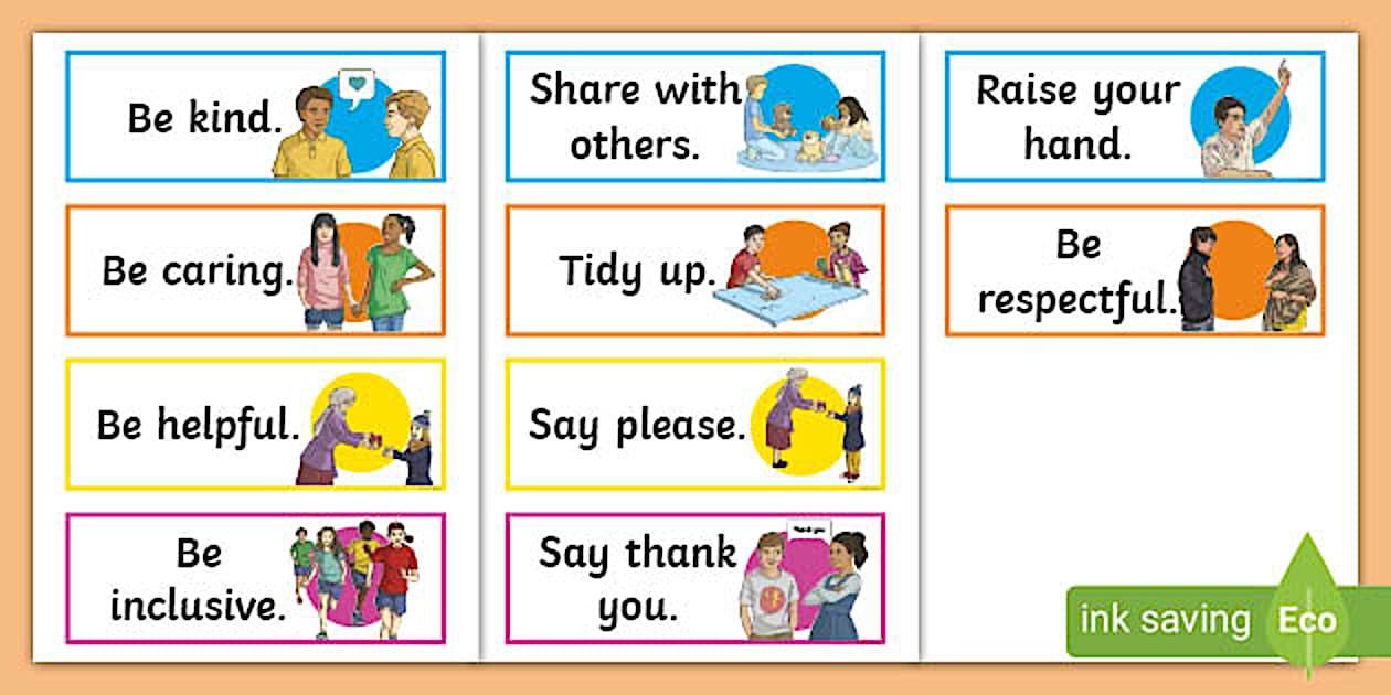 Positive Behaviour Word Cards (teacher made) - Twinkl