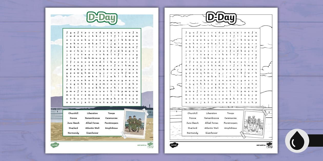 * NEW * D-Day Word Search (teacher made) - Twinkl