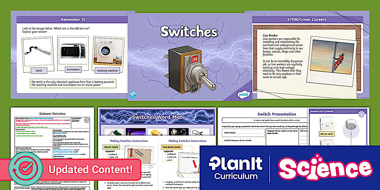 Science: Electricity: Switches Year 4 Lesson 5