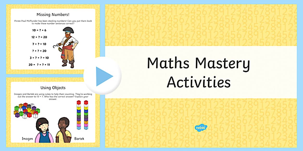 Year 1 Maths Mastery Number Bonds Activities PowerPoint