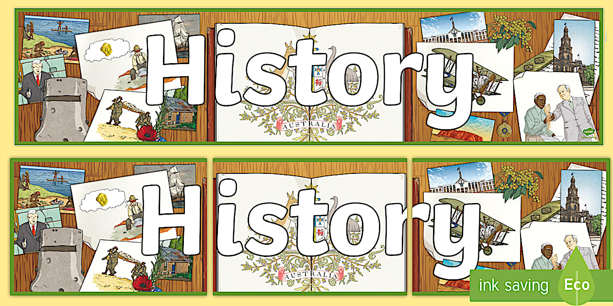 History Display Banner - Classroom Decoration (teacher made)
