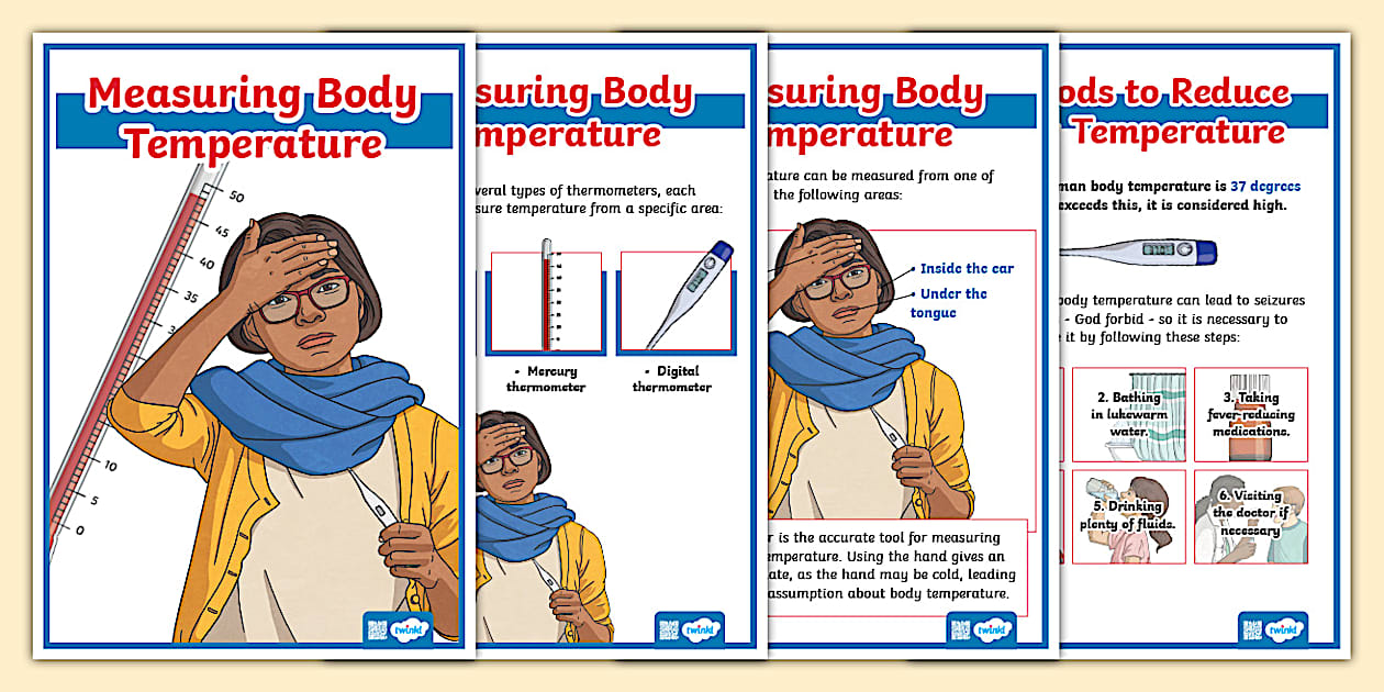 Measuring and Reducing Body Temperature Poster - Twinkl