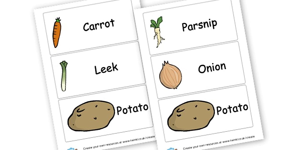 Vegetable Labels - Healthy Eating Primary Resources - Twinkl