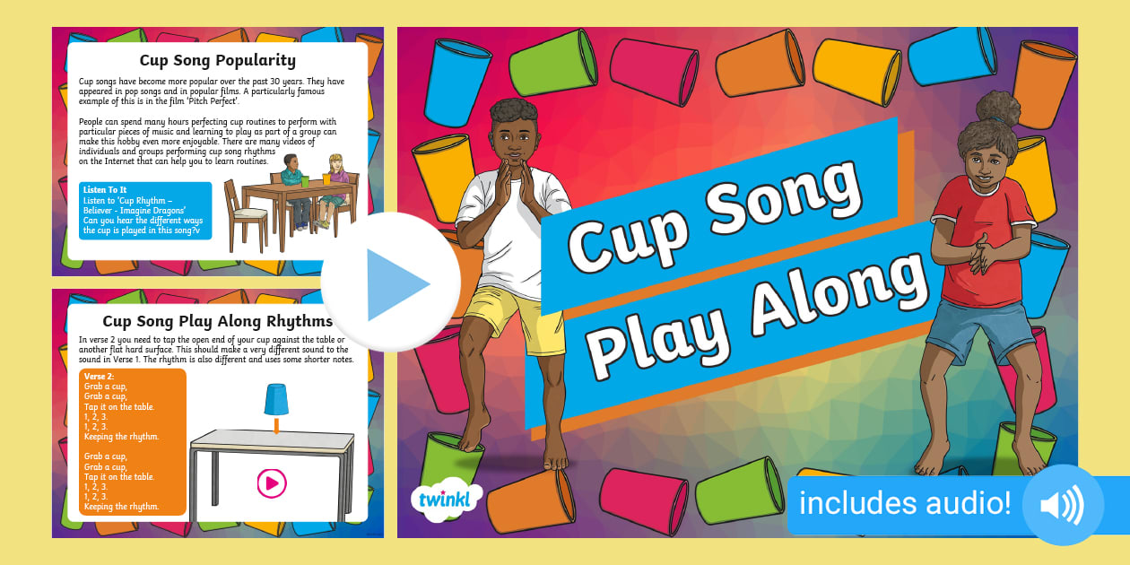 Cups Song Playalong (teacher made) - Twinkl