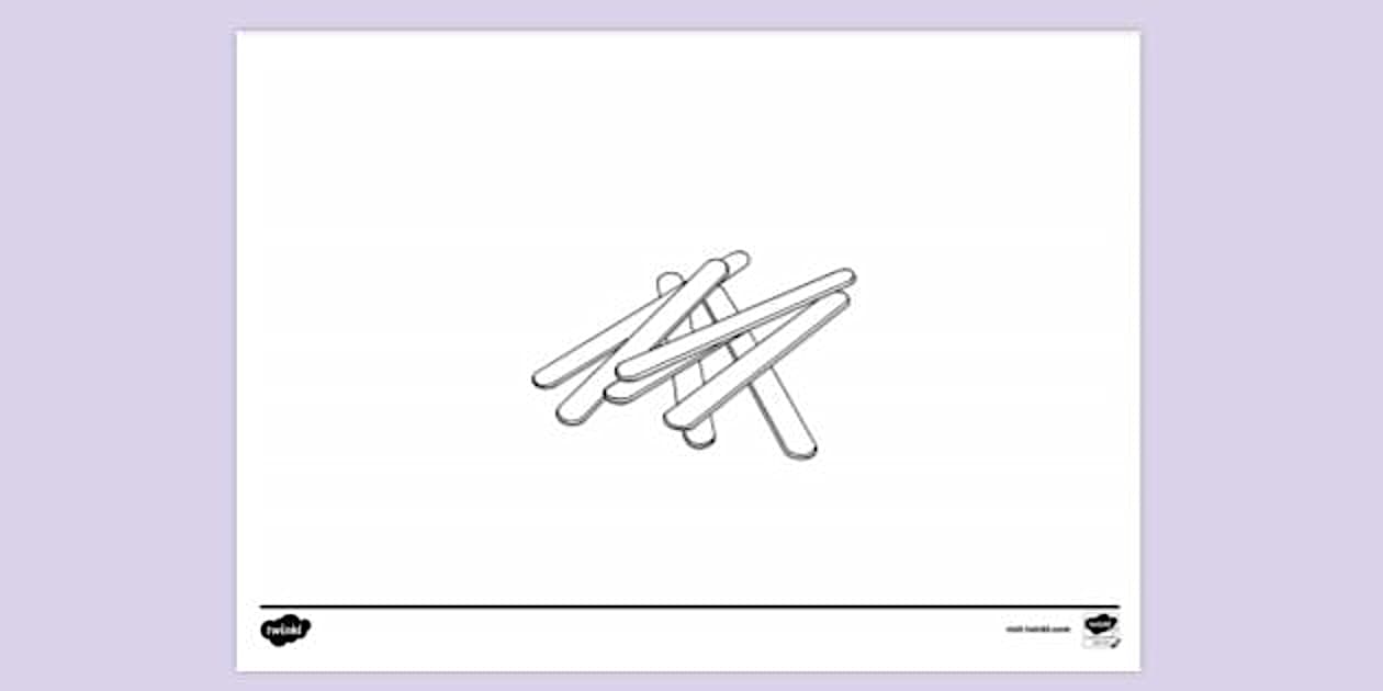 Lolly Sticks Colouring | Colouring Sheets - Twinkl