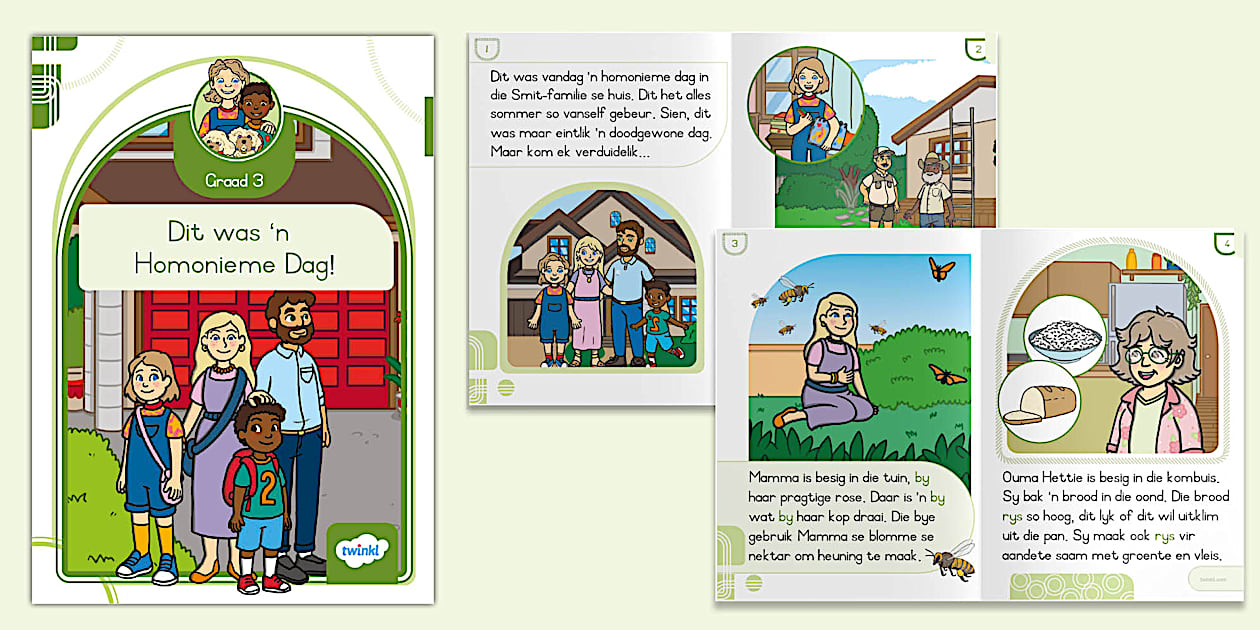 Graad 3 Mini Boek - Dit Was 'n Homonieme-Dag! - Homonieme