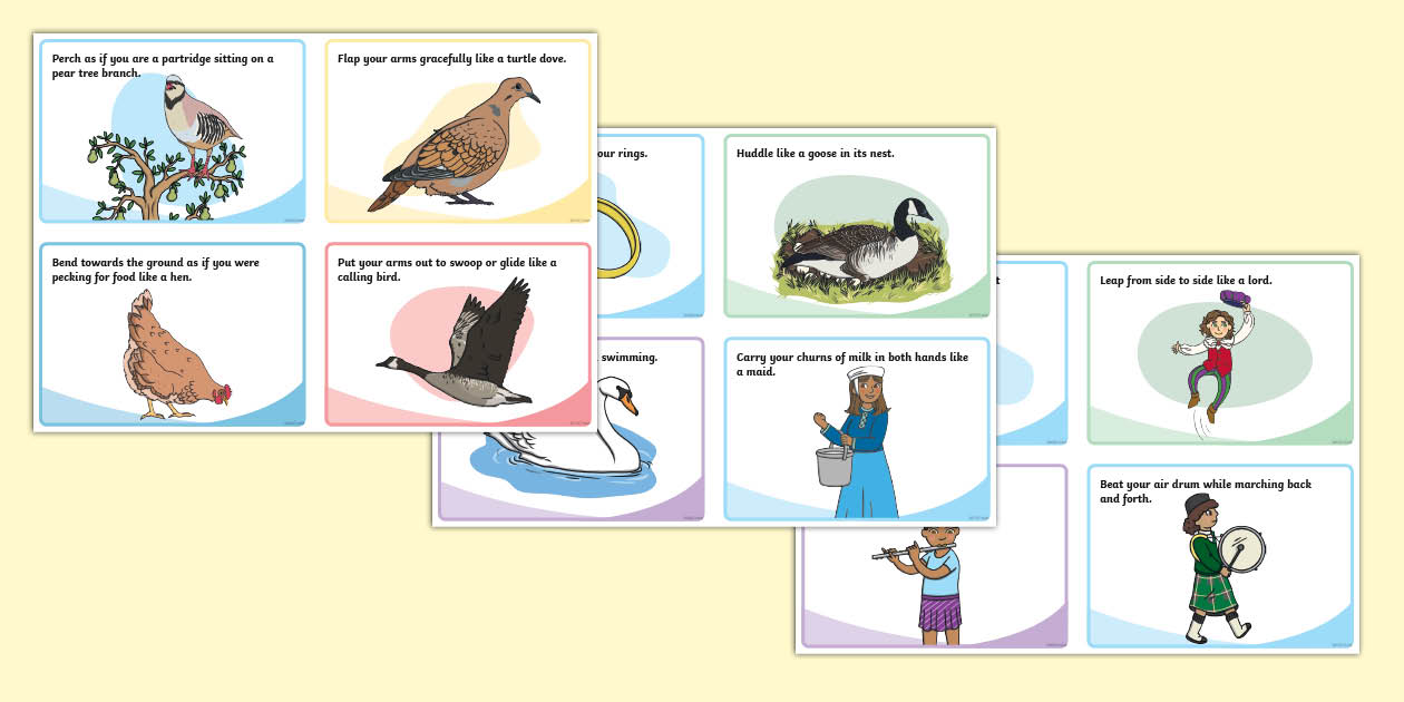 12 Days of Christmas Brain Break Action Cards (Teacher-Made)