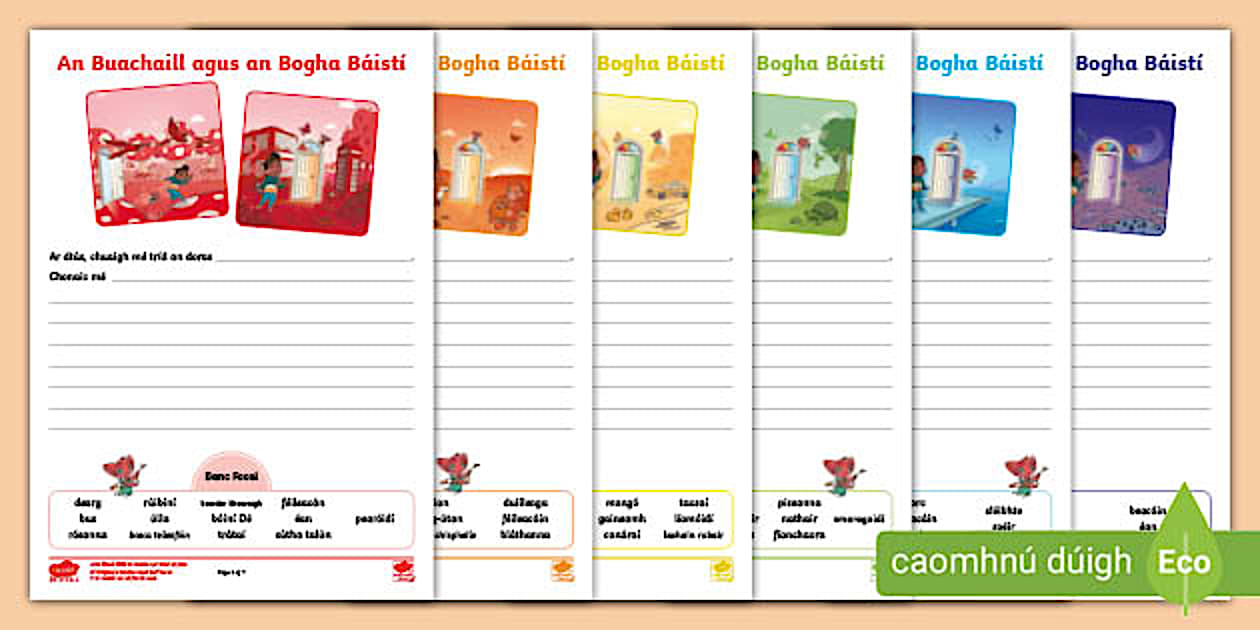 The Boy and the Rainbow Diary Writing Activity Gaeilge