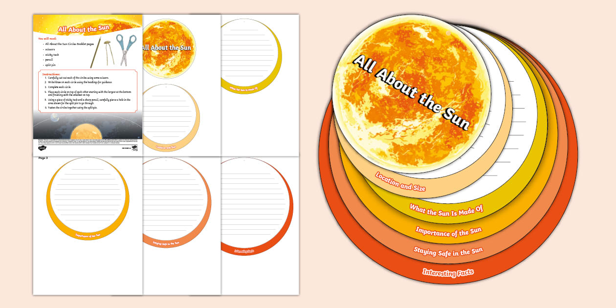 All About the Sun Circles Booklet (Teacher-Made) - Twinkl