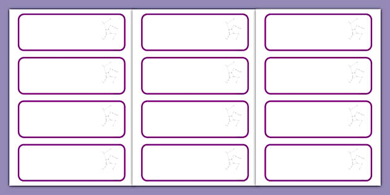 Hercules - Star Constellation Themed Editable Drawer-Peg-Name Labels