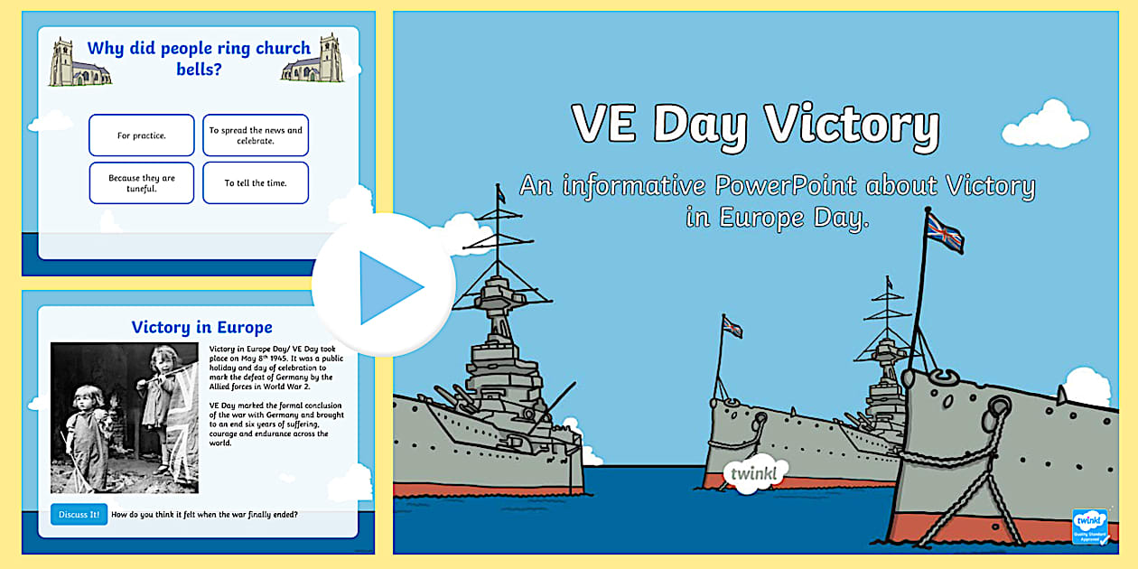 All About VE Day PowerPoint (teacher made) - Twinkl