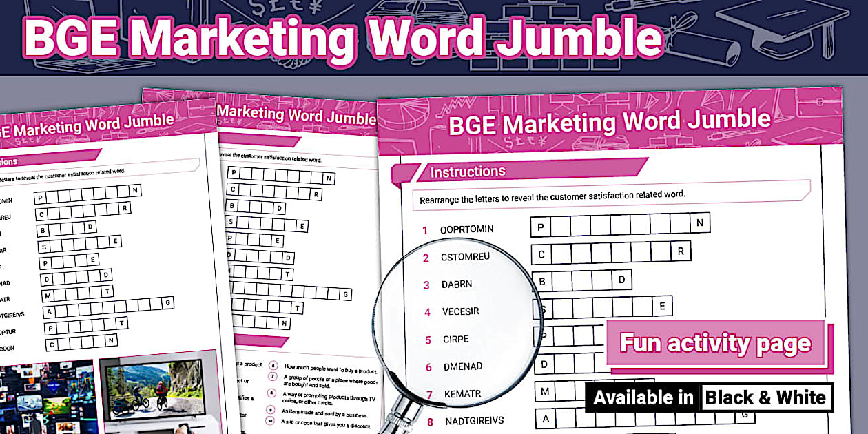 Marketing Word Jumble