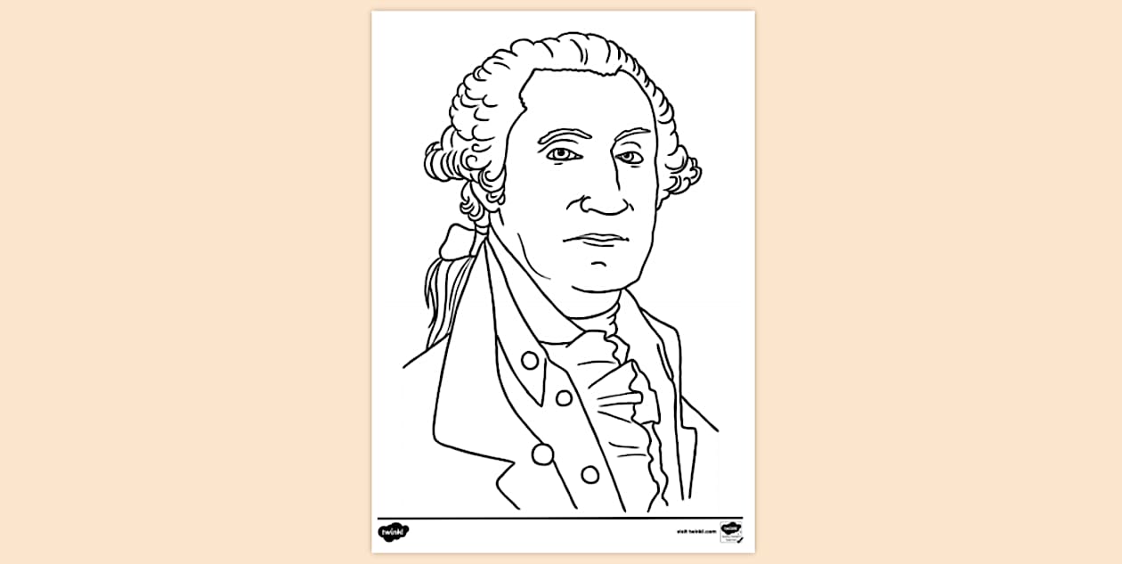 George Washington Colouring | Colouring Sheets - Twinkl