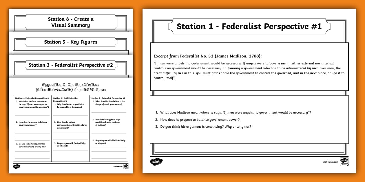 Anti-Federalist Opposition to the Constitution | Twinkl USA