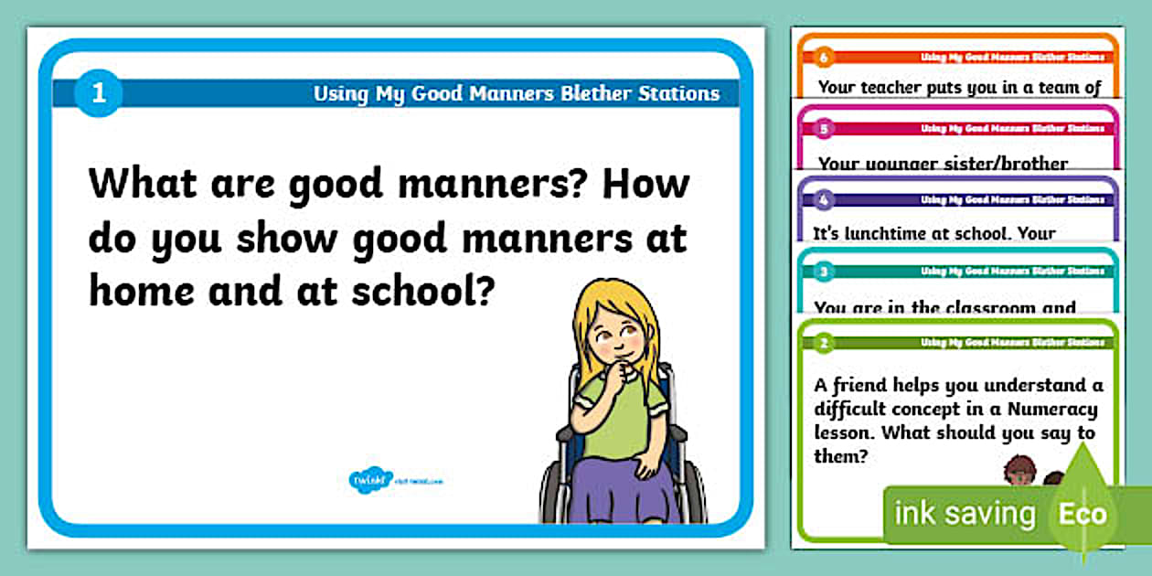 Using My Good Manners Blether Stations (teacher made)