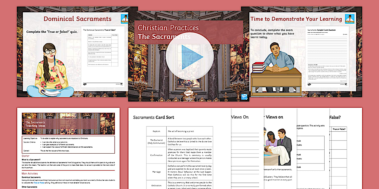 Editable Christian Practices Lesson 1: The Sacraments