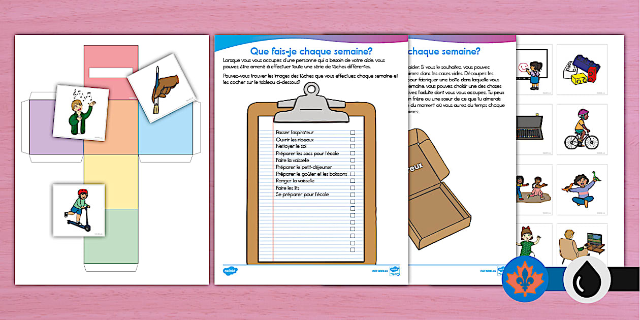 Household Chores in French | Twinkl (l'enseignant a fait)