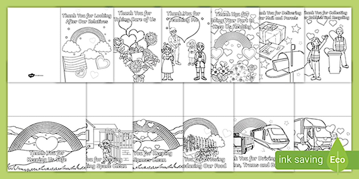 Thank You Cards for Essential Workers (teacher made)