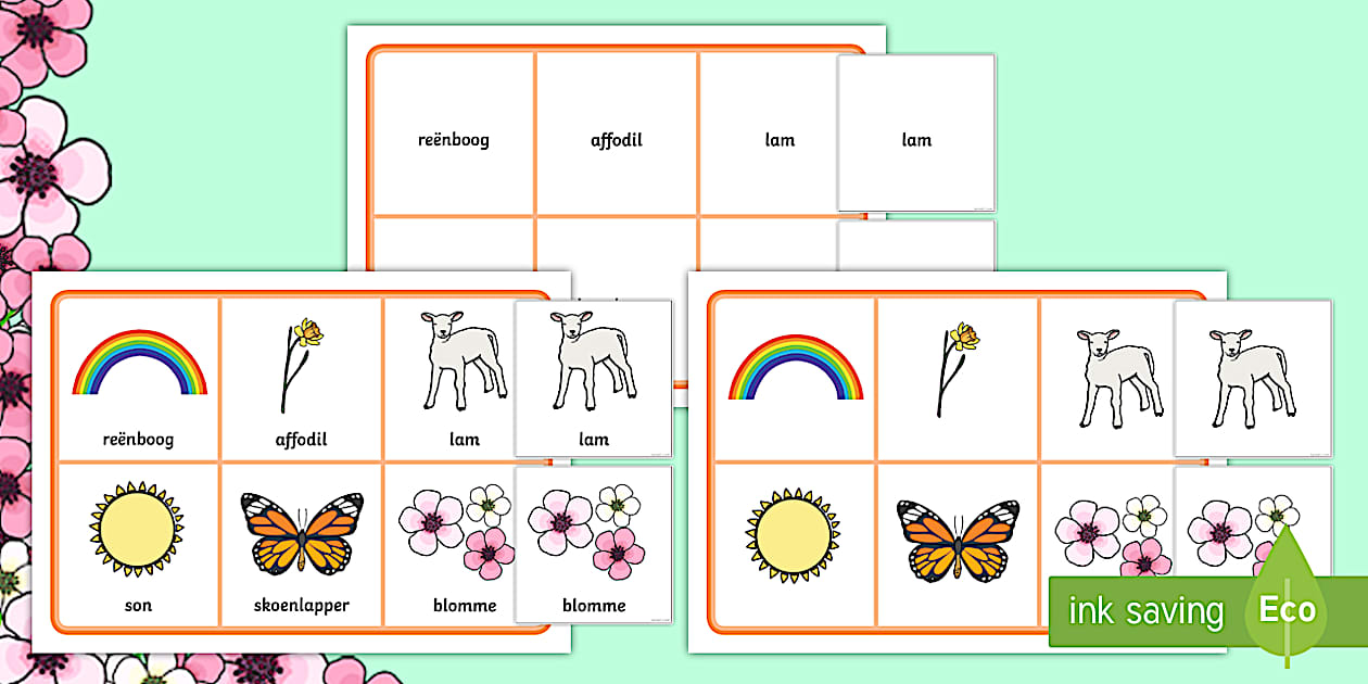 Lente Tema Bingo (Teacher-Made) - Twinkl