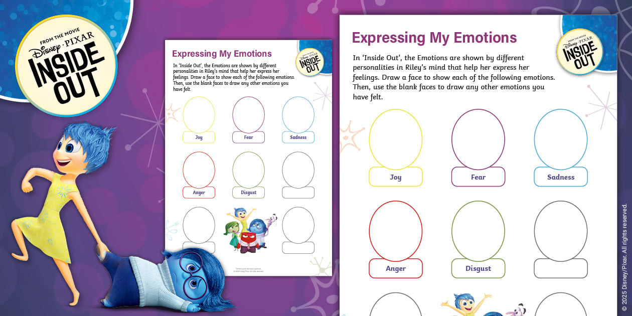 Inside Out: Expressing My Emotions Drawing Activity