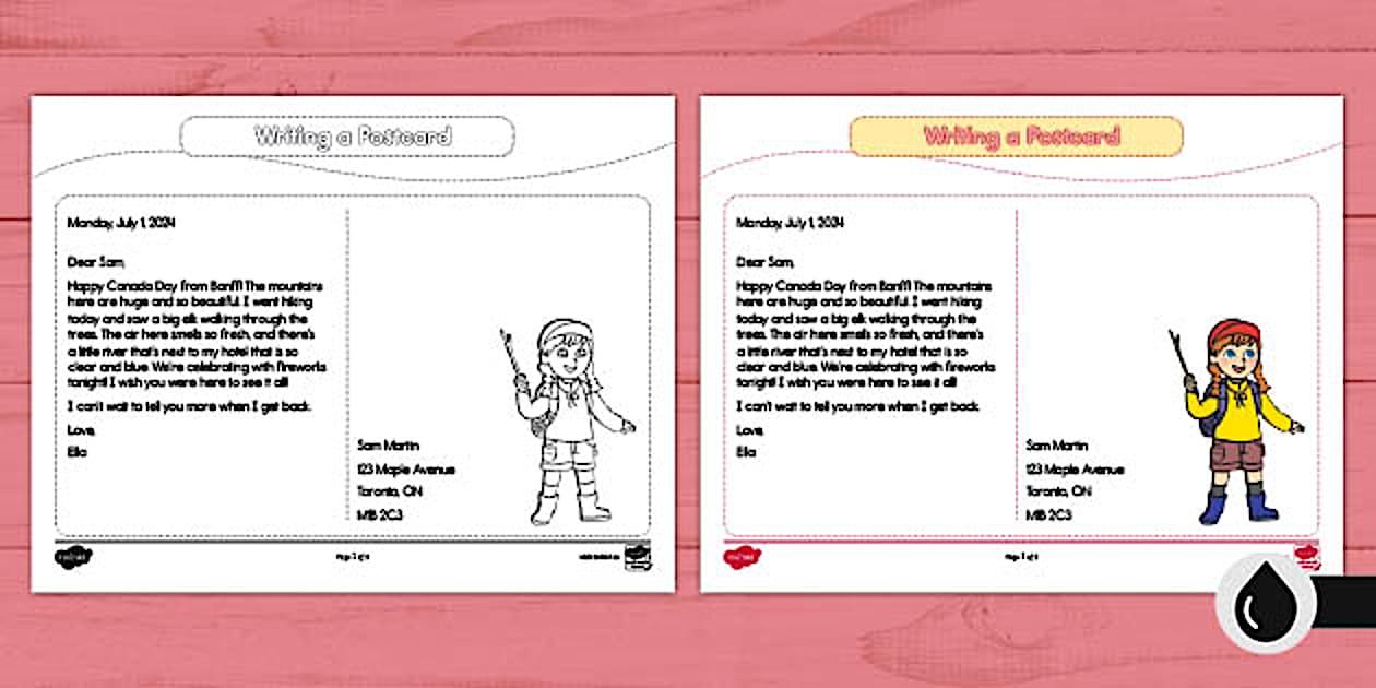 Writing a Postcard Mentor Text and Activity (teacher made)