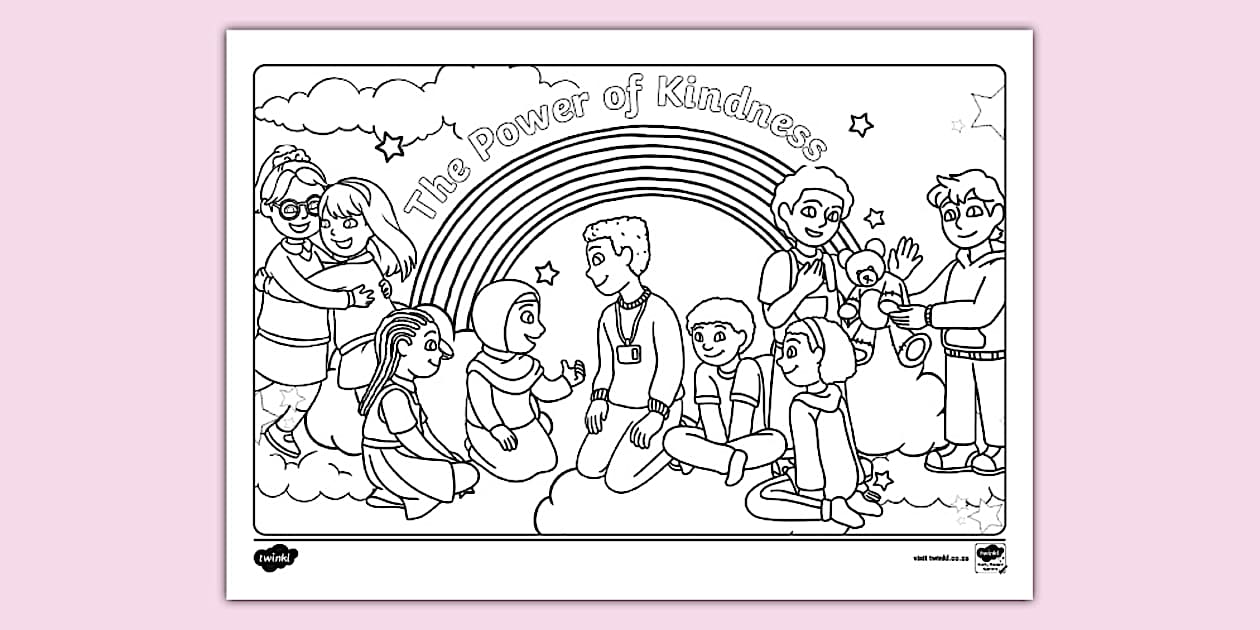 The Power of Kindness Colouring Page (teacher made) - Twinkl