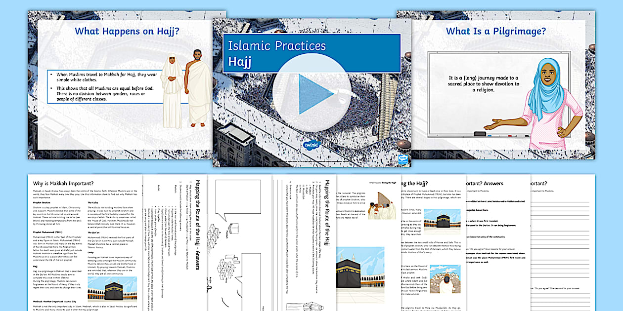 Black and White Five Pillars of Islam Lesson 4: Hajj