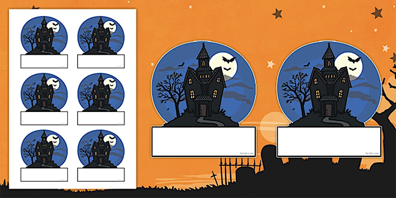 Halloween Haunted House Labels | Self-Registration Labels