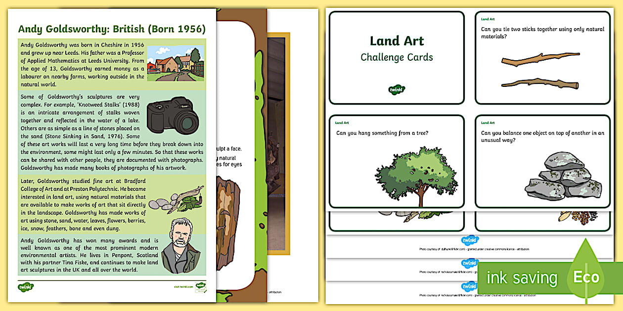 Outdoor Art - Goldsworthy Inspired Art Ideas Resource Pack