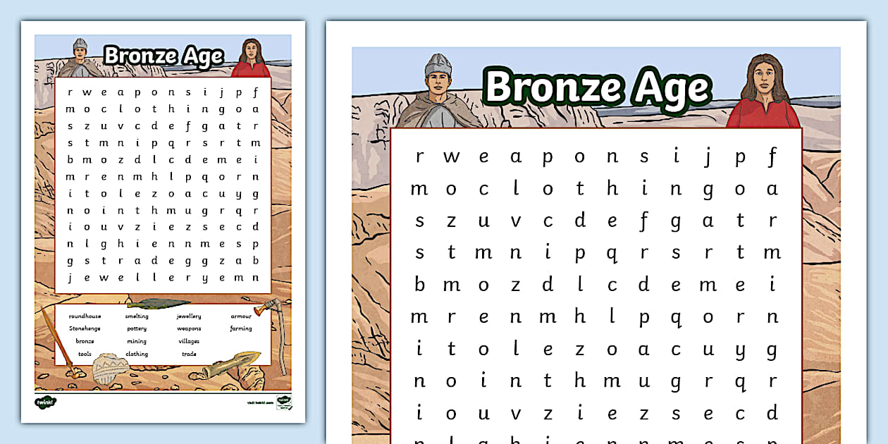 Bronze Age Word Search - History - KS2 (Teacher-Made)